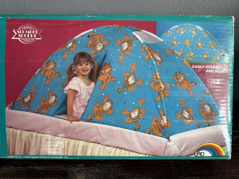 Vintage NOS Garfield Fun Hut ERO Slumber Nylon Bed Or Outdoor Dome Tent ...