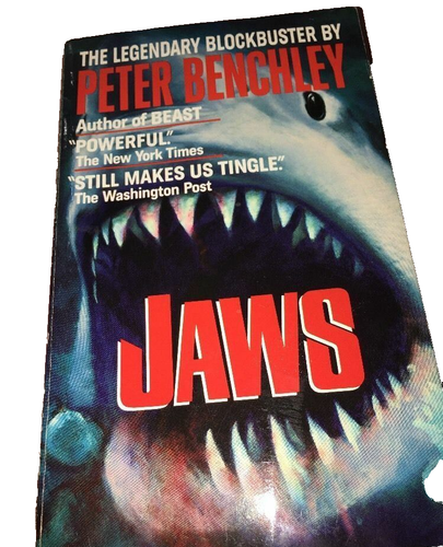 Jaws Soft Cover Paperback Book Peter Benchley-Rare Vintage-SHIPS N 24 ...