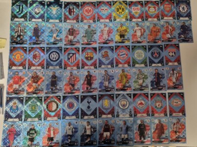 Topps Match Attax 2024 2025 parallel Crystal blue blau cards & 1st ...