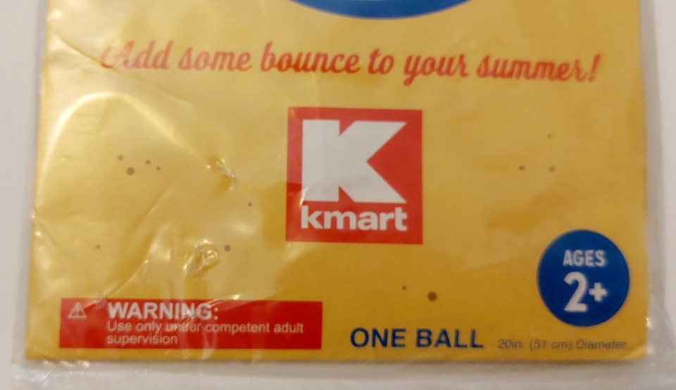 KMART Inflatable Beach Ball Attention Kmart Shoppers 20” Diameter Rare ...