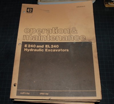 CAT Caterpillar E240 EL240 Excavator Operator Operation Maintenance ...