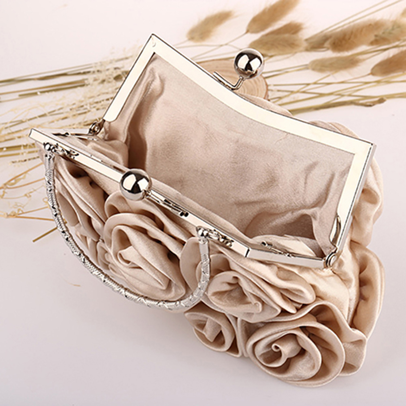 Shoulder Bag Rose Flower Pattern Chic Ladies Fashionable Evening Bag ...