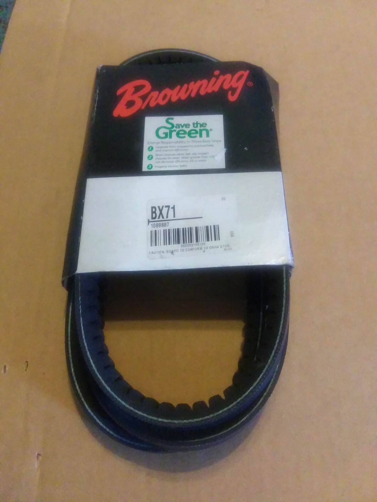Browning BX71 Gripnotch V-belt 74 IN X 5/8 IN WIDE USA MADE | eBay