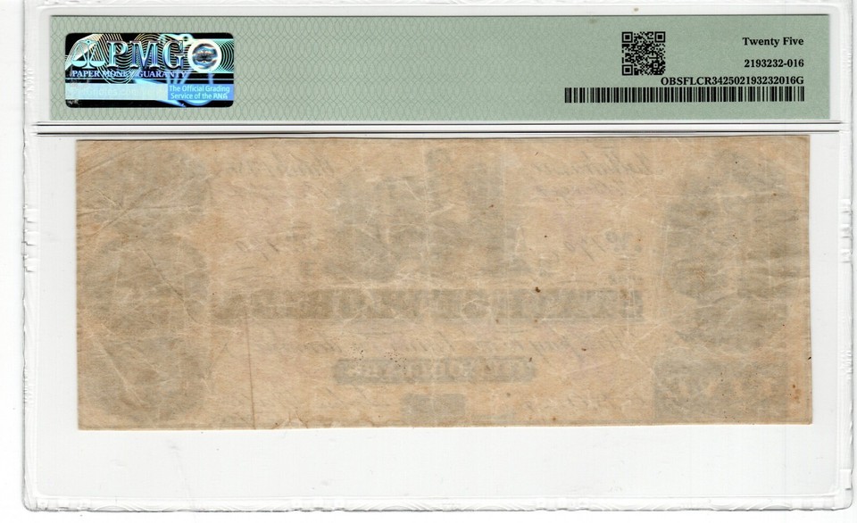 FL CR-34 1864 $5 Florida Paper Money - PMG Very Fine 25 - CHOICE! | eBay