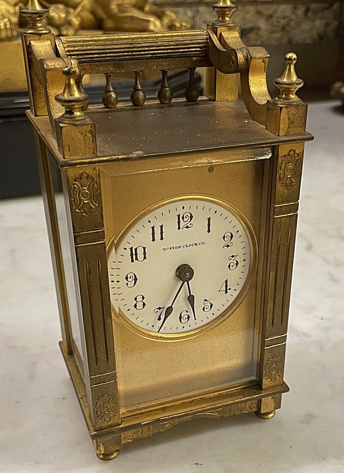 19th Century Brass Boston Clock Company Carriage Clock | eBay