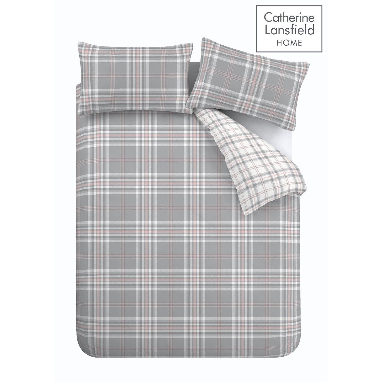 Catherine Lansfield Kelso Tartan Checked Duvet Quilt Cover Set ...