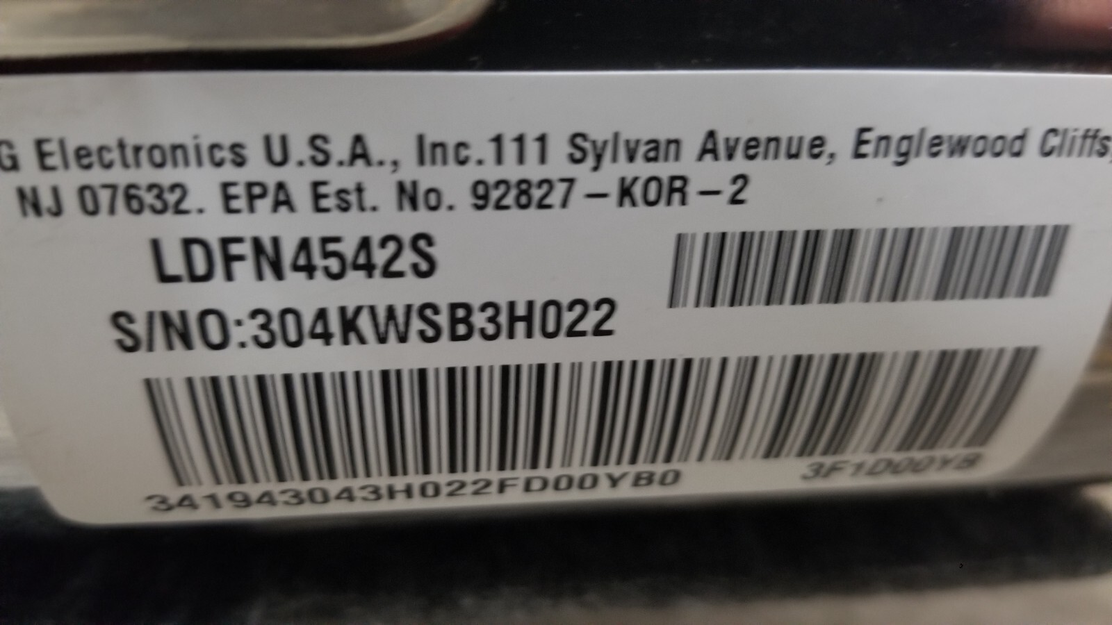 Genuine LG Dishwasher 3rd Rack Slide Set # AGM75549901 AGM75550001 | eBay