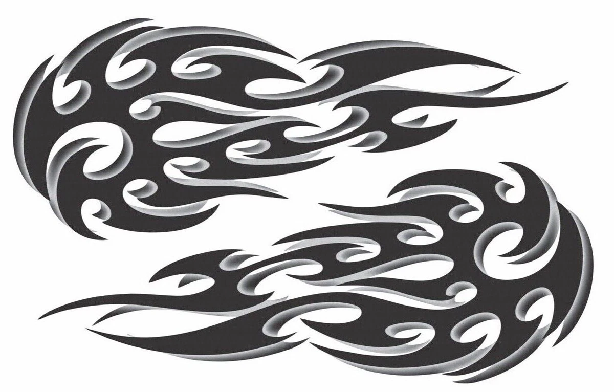 Tribal Flame Drawings