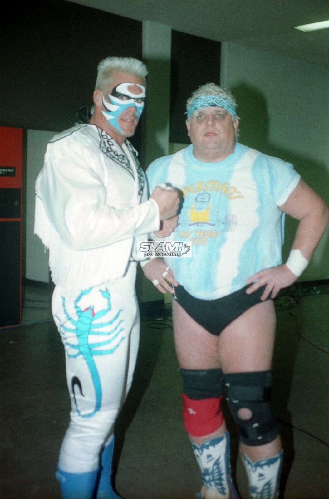 DUSTY RHODES & STING VINTAGE 8x10 COLOR PHOTO ROH ECW WWE NXT AEW ...