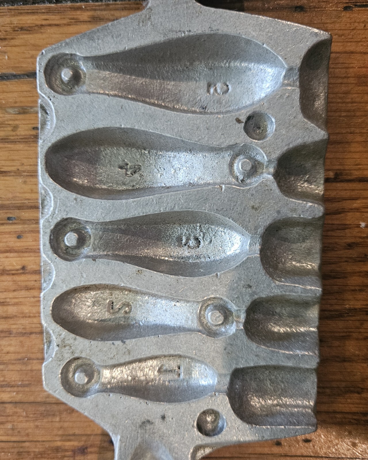 Vintage C. Palmer Bank Type Sinker Mold No. 105 - 1, 2, 3, 4, 5, oz | eBay