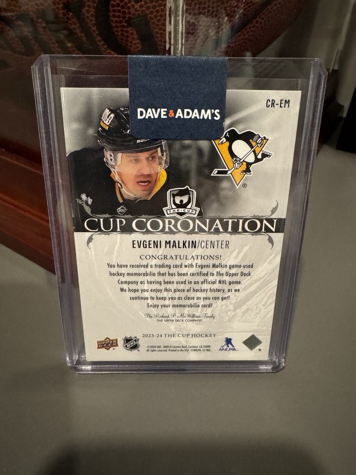 2023-24 Upper Deck The Cup Cup Coronation Patch Evgeni Malkin /25 | eBay