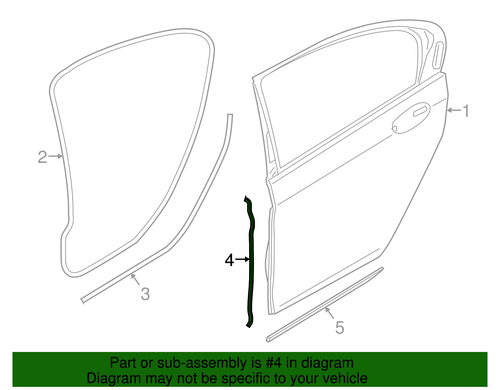 Genuine BMW Front Weather-Strip 51-76-7-336-044 | eBay