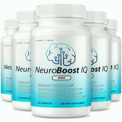 (5 Pack) NeuroBoost IQ- Cognitive Enhancer Capsules for Cognition and ...