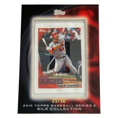 2010 Topps Series 2 Baseball Mike Napoli Silk Collection Insert Card SP ...