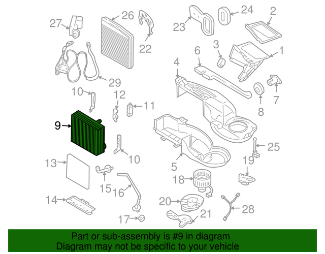 Volvo 30630696 Genuine OEM Factory Original Evaporator Core for sale ...