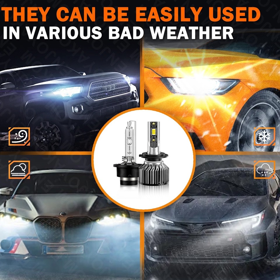 For Mercedes-Benz C32 AMG 2002-2004 LED HID Headlight Hi Lo Beam Bulbs ...