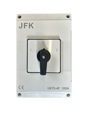 100 AMP GENERATOR CHANGEOVER SWITCH 3 POSITION 4 POLE IP65 3 OR SINGLE ...