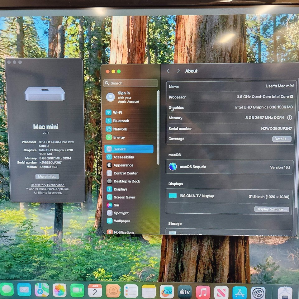 2018 Apple Mac Mini i3 3.6GHz 8GB RAM 256GB SSD Silver A1993 | eBay