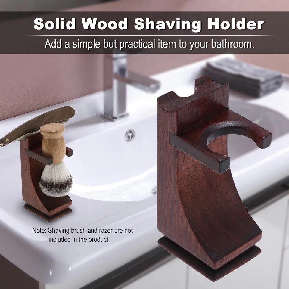 Mission Style Wood Shave Stand for Razor and Brush - Walnut Finish USA ...
