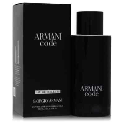 GIORGIO ARMANI ARMANI CODE EAU DE TOILETTE SPRAY FOR MEN REFILLABLE 4.2 ...