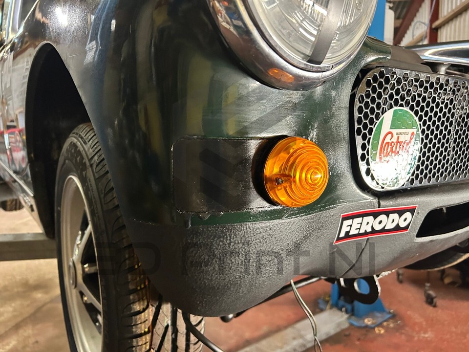 Front rubber bumper delete kit with indicator holes fits MG Midget 1500 ...