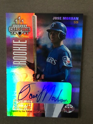 Minnesota Twins / Texas Rangers JOSE MORBAN autographed 2003 Donruss ...