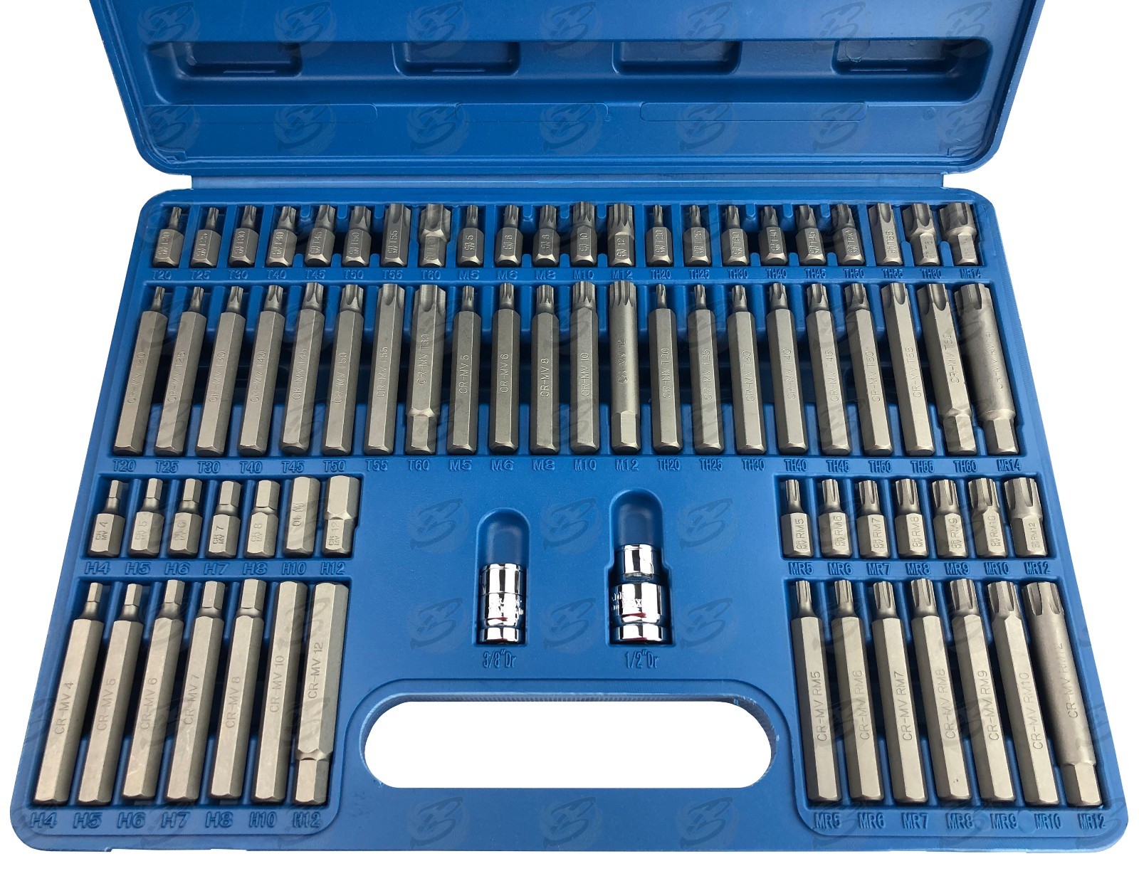 74pc Special Bit Set Hex / Spline / Ribe / Star Torx / Tamperproof Bits ...