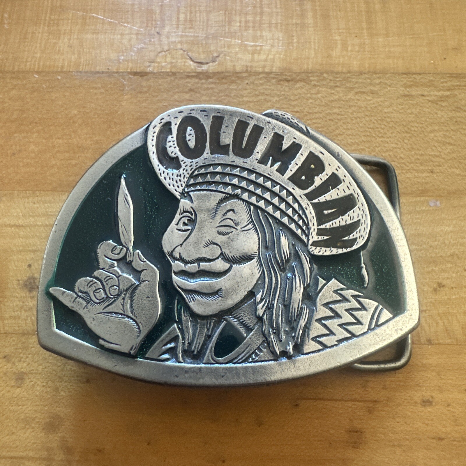 1970's Columbian Weed Joint Pewter Belt Buckle LTD Ed… - Gem