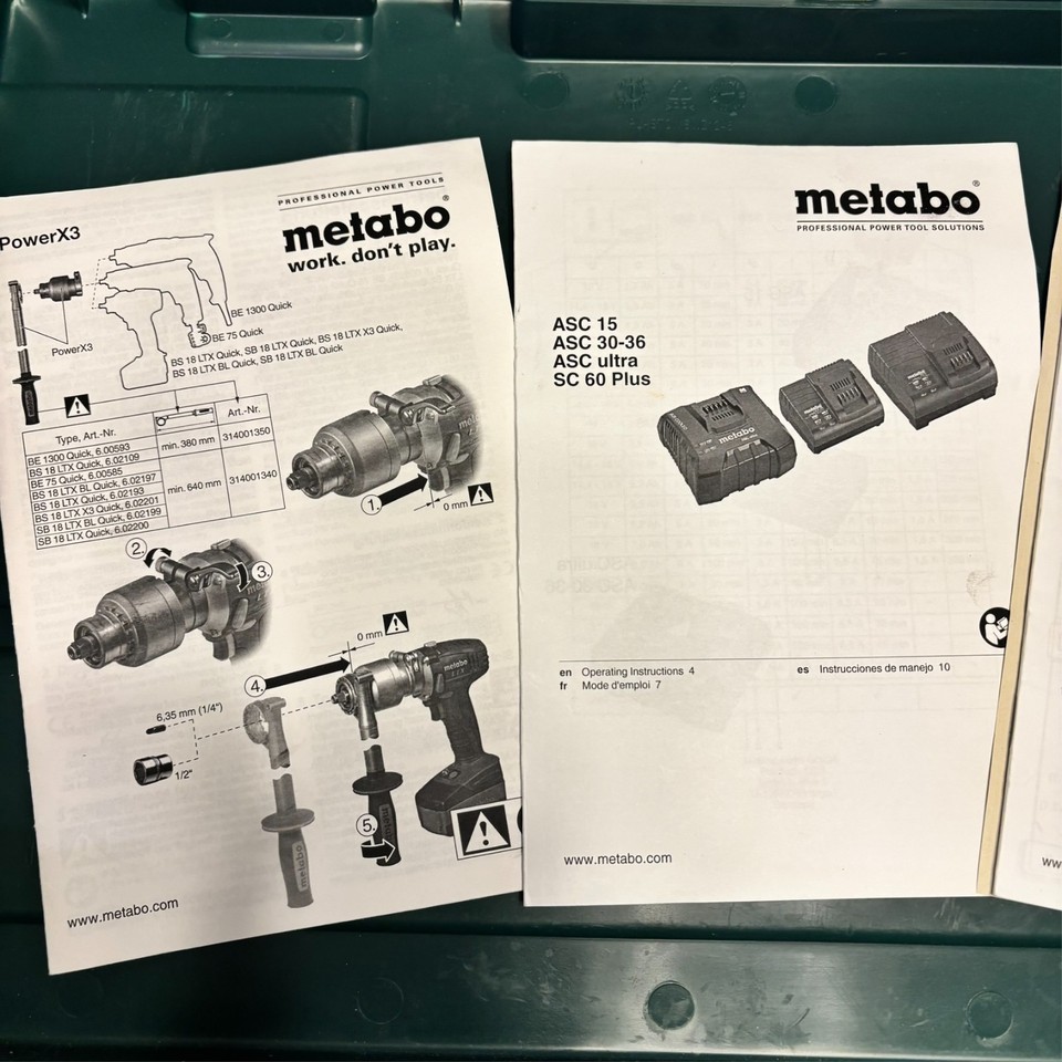 Metabo SB 18 LTX-3 Bl Drill Accessories, Torque Multiplier, RT-Angle ...