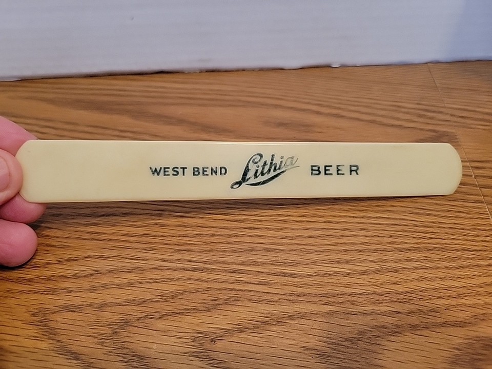 Vintage 1930's West Bend Lithia Beer Foam Scraper Old Timers WI Rare | eBay