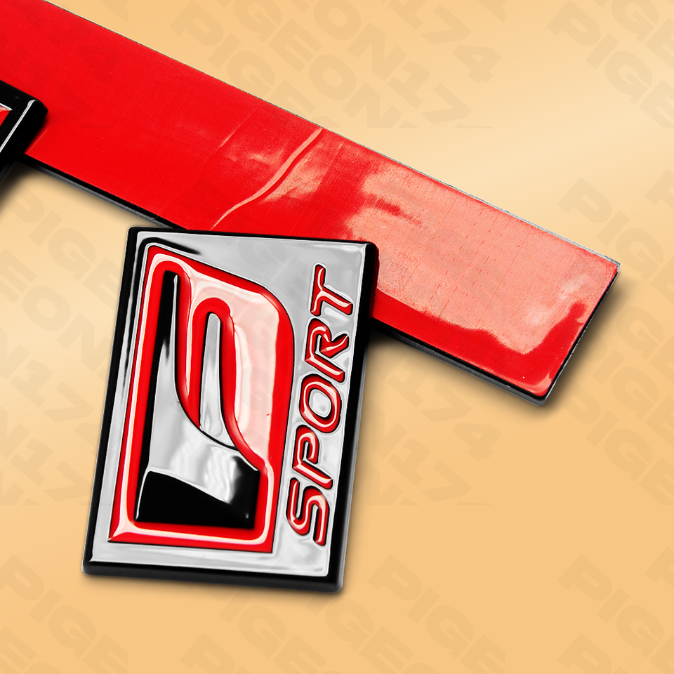 3D Black Red F-sport Emblem Fender Trunk Badge For IS RCF ISF RX CH CT ...