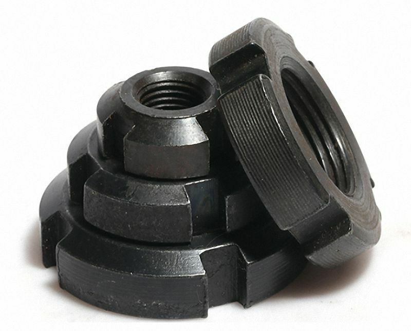 Left Hand Fine Thread Locknut Slotted Nut Retaining Castle Nut M10 ...