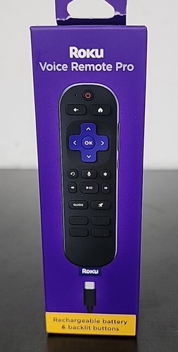 OFFICIAL Roku Voice Remote Pro Rechargeable Battery & Backlit 2nd ...