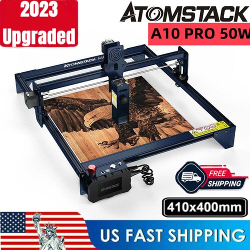ATOMSTACK A10 PRO 50W CNC Laser Engraver DIY Effect Wood Acrylic Metal ...