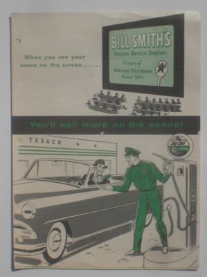 Texaco Movie Theater Advertising & Farmer's Almanac advertising flyers ...