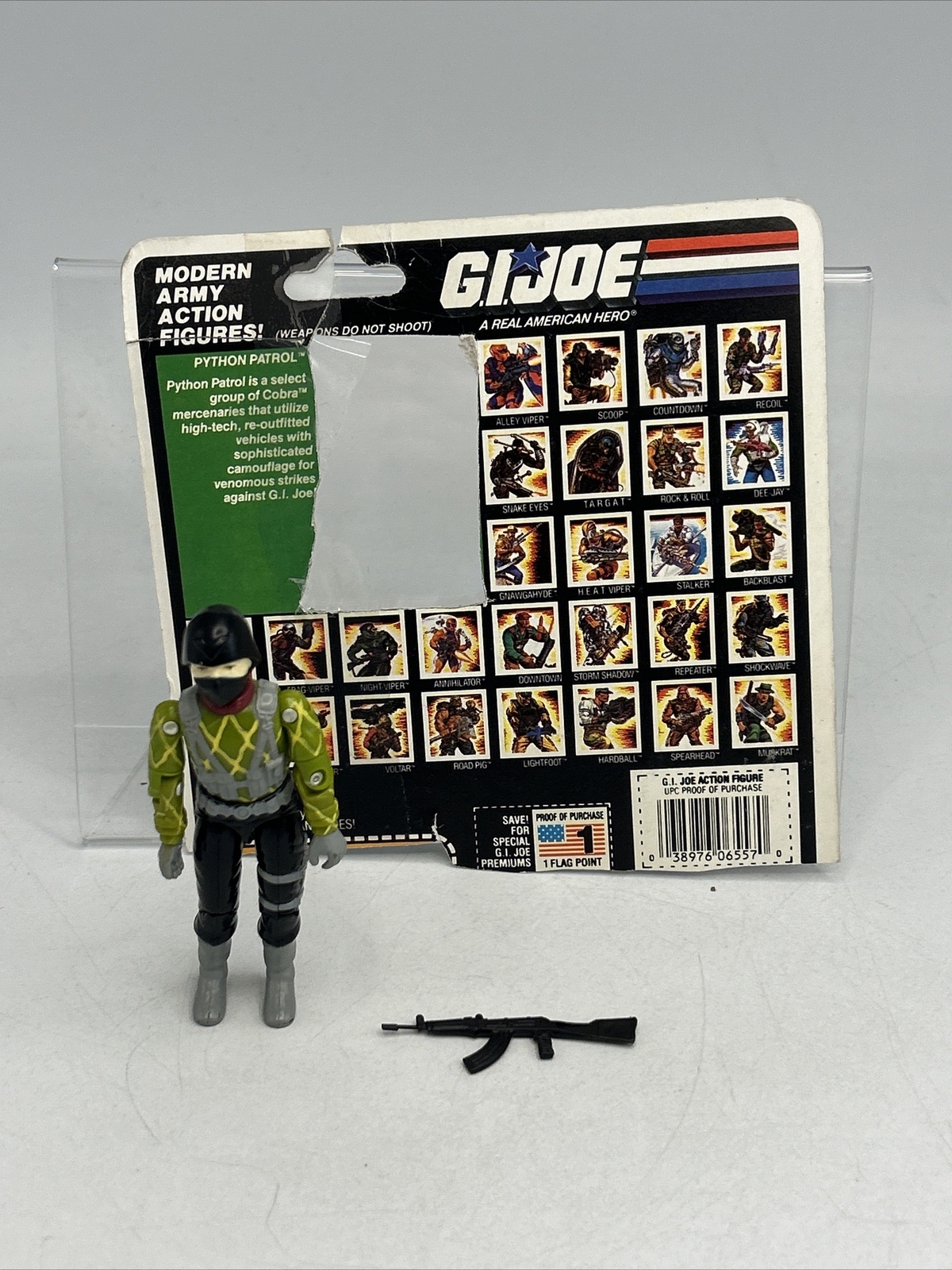 GI Joe Python Patrol Trooper Cobra Figure 100% Complete 1989 Hasbro ...
