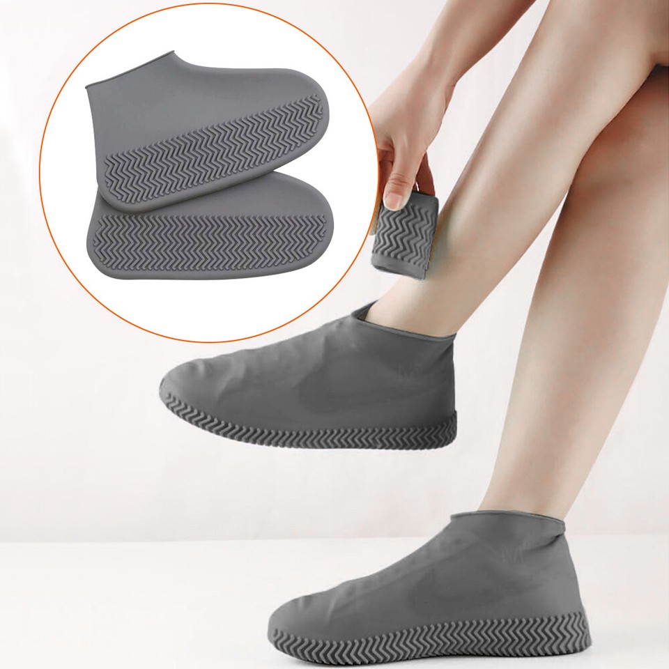 Anti-Slip Silicone Rain Shoe Covers Reusable Waterproof Shoes Cover ...