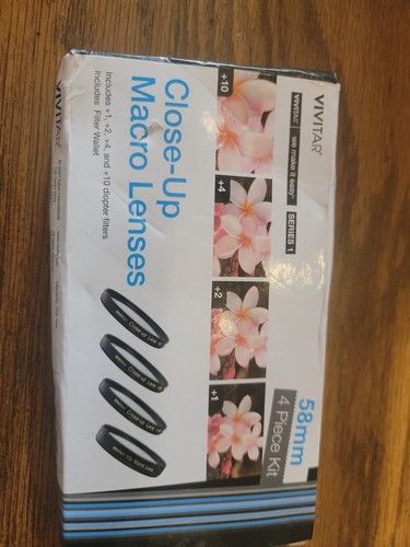 Vivitar 4Pcs Close-Up Macro Dioptric +1,+2,+4,+10 Lens Set Series 1 ...