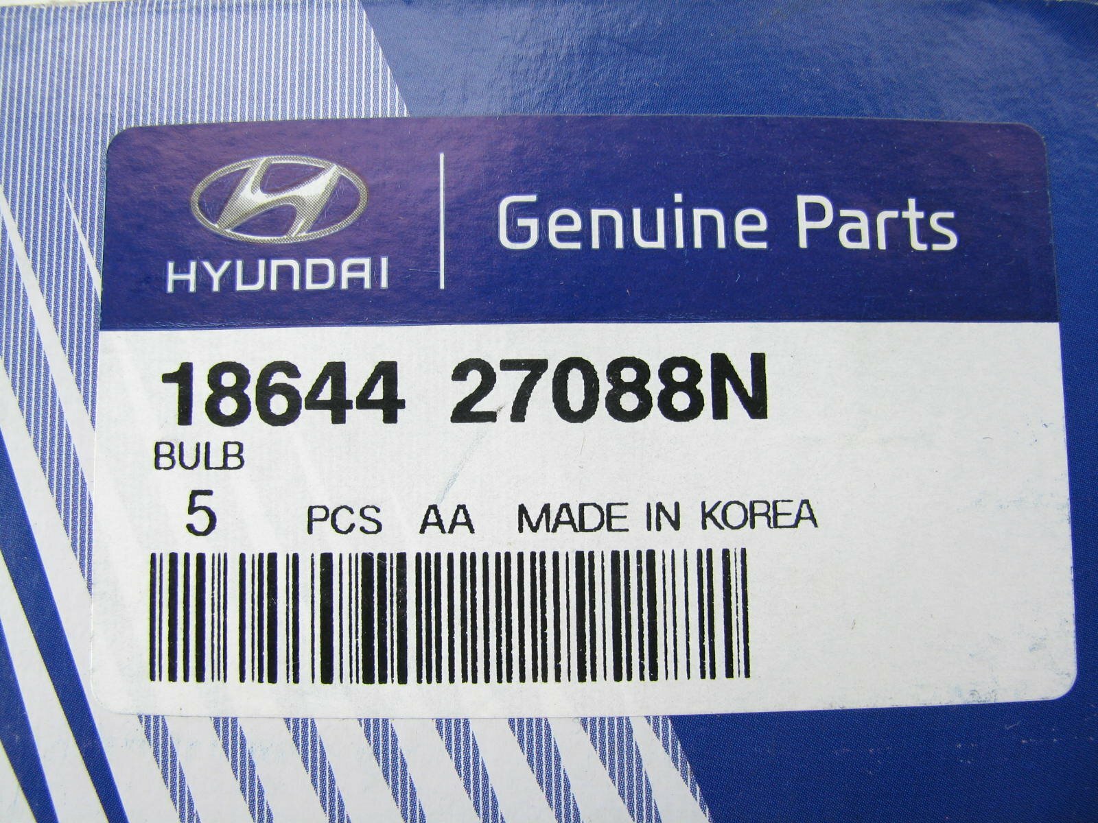 (5 Pcs) Genuine Turn Signal Lamp Light Bulbs OEM for Hyundai ...