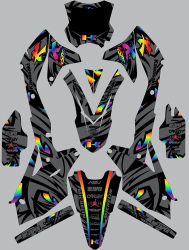 2016-2018 Kawasaki GRAPHICS KX 450f KX450f Decals | Rainbow