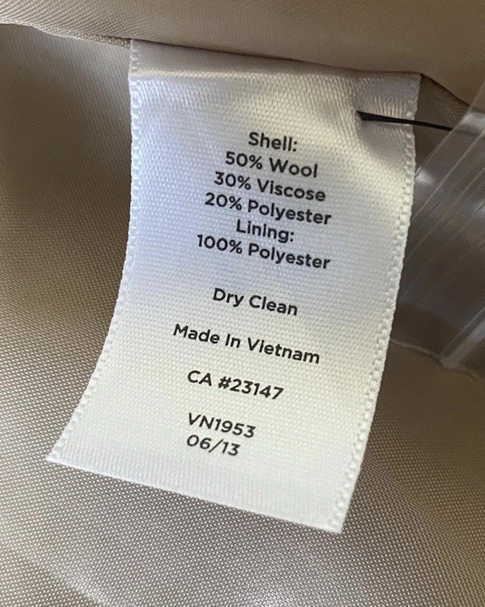 NWT Size 16 Talbots Women’s Wool blend long Black And Tan Reefer Coat ...