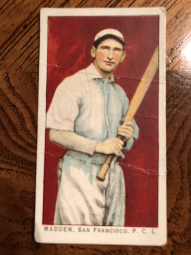 Tom Madden T212 Obak Tobacco San Francisco Seals 1910 Baseball Card Red ...