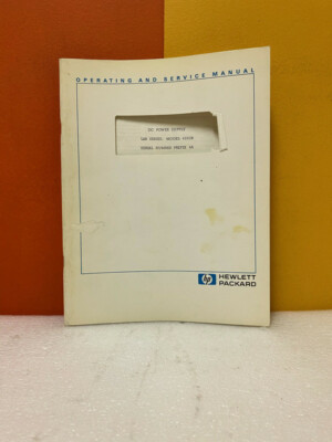 HP 06202-90001 DC Power Supply Lab Series, Model 6202B Operating ...