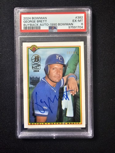 97591704 George Brett Bowman Buyback Auto 8/44 Royals PSA 6 | eBay
