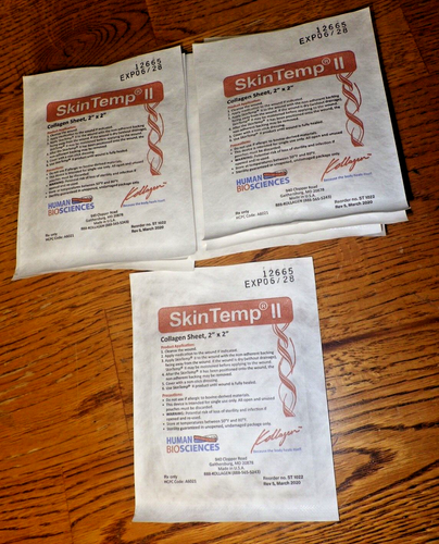 Skin Temp II Collagen Wound 2”x2” Dressings - Lot Of 10 New Exp 6/28 | eBay