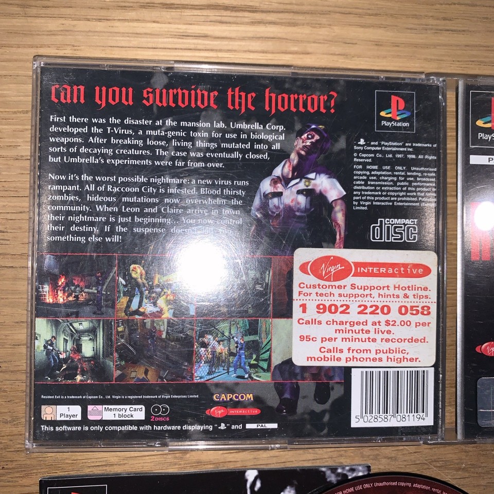 Resident Evil 2 (Sony PlayStation 1, 1998) PS1 Game AUS PAL (R6) | eBay ...
