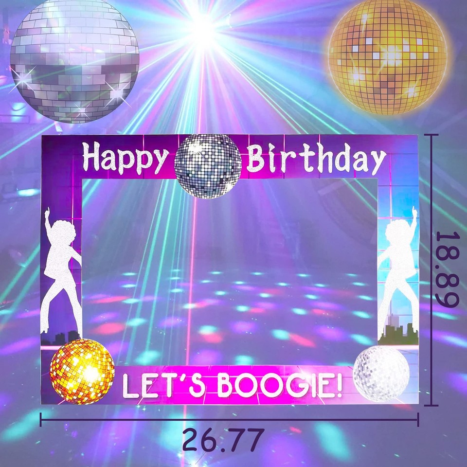 70s Disco Photo Booth Frame Props Disco Party Supplies Disco Party Sign ...