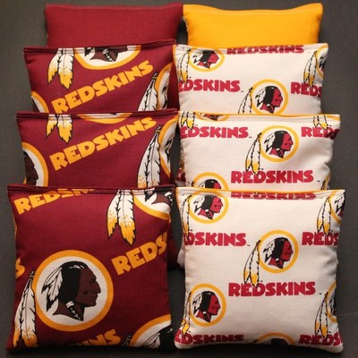 Cornhole Bean Bags made w WASHINGTON REDSKINS Vintage Fabric ACA ...