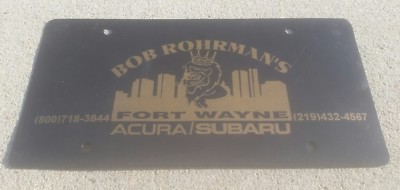 BOB ROHRMAN ACURA SUBARU FORT WAYNE INDIANA car Dealer License Plate ...