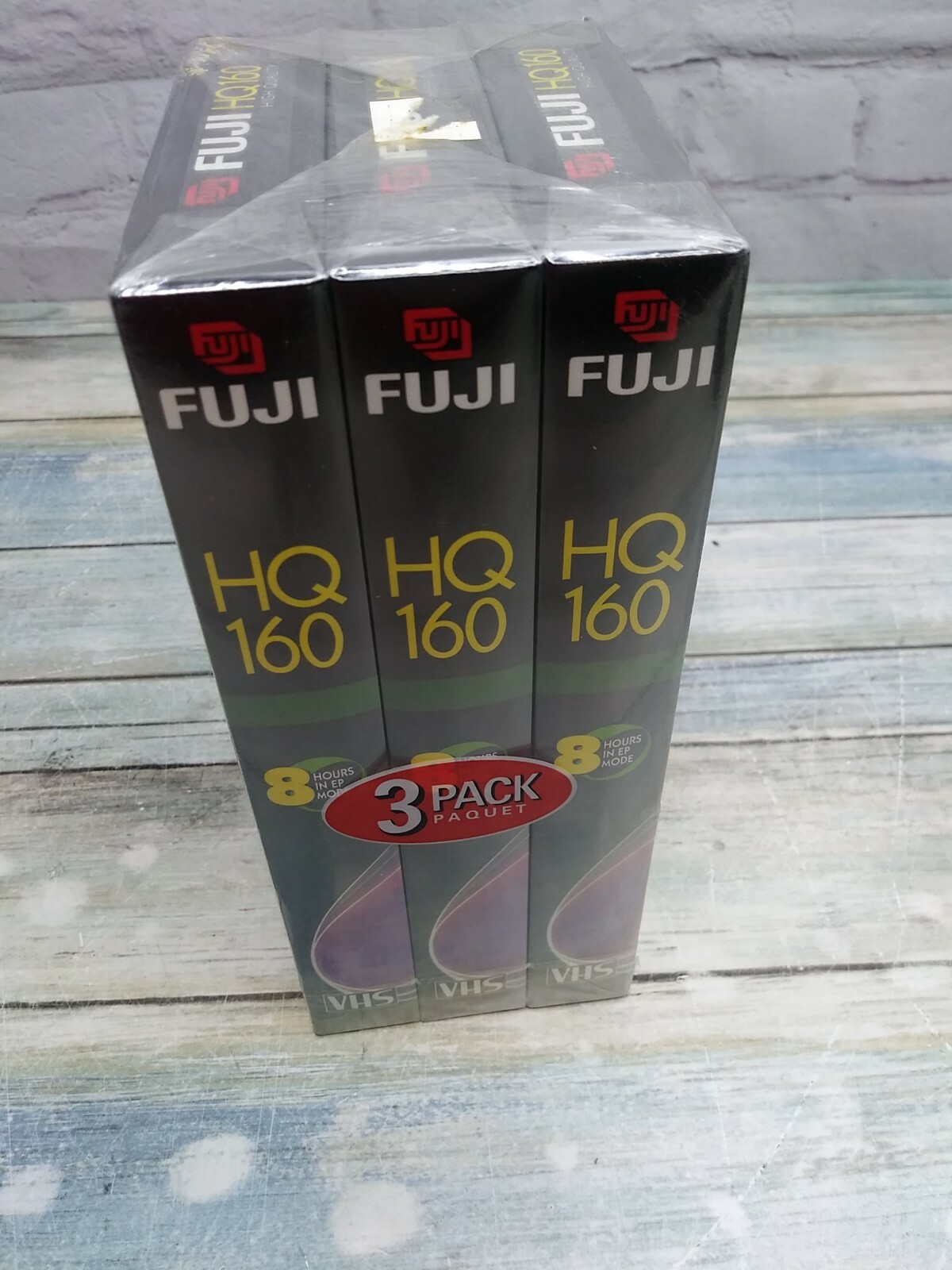 Fuji VHS High Quality HQ 160 8 Hours Blank Video Cassette Tapes 3 Pack ...